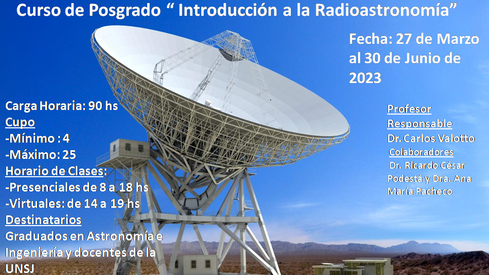 Curso: Introducción a la Radioastronomía